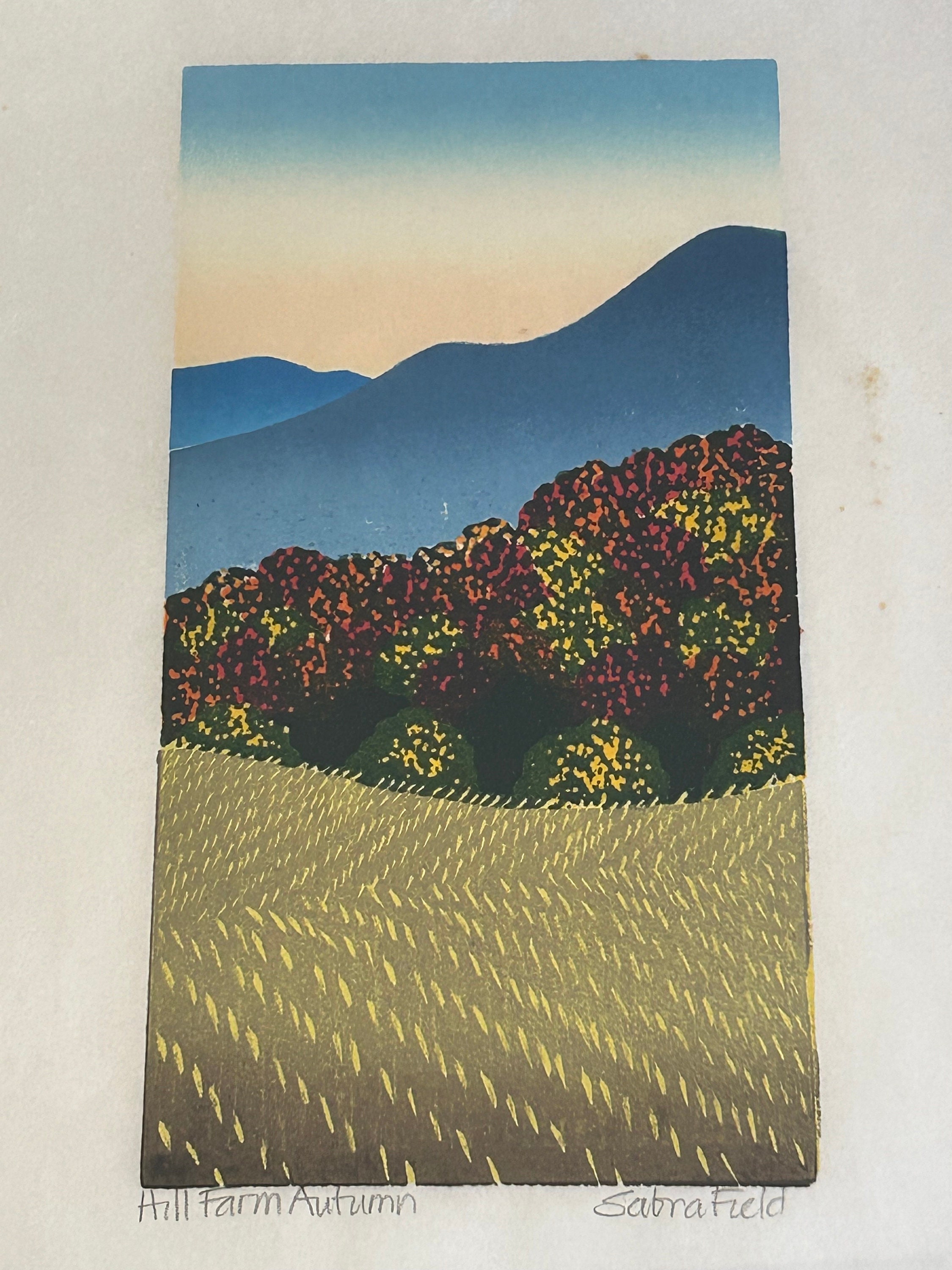 Sabra Field hill Farm Autumn Signed & Framed Print Vermont Artist ...