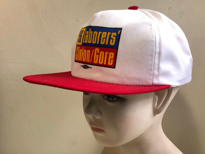 1996 Bill Clinton Campaign Hat; ‘96 Laborers’ Clinton/ Gore NEW Vintage ...