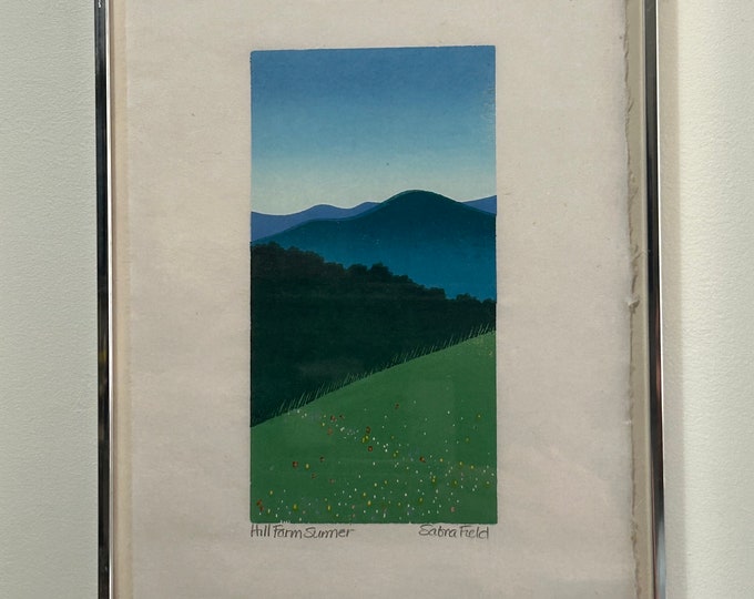 Sabra Field “hill Farm Summer” Signed & Framed Print; Vermont Artist ...