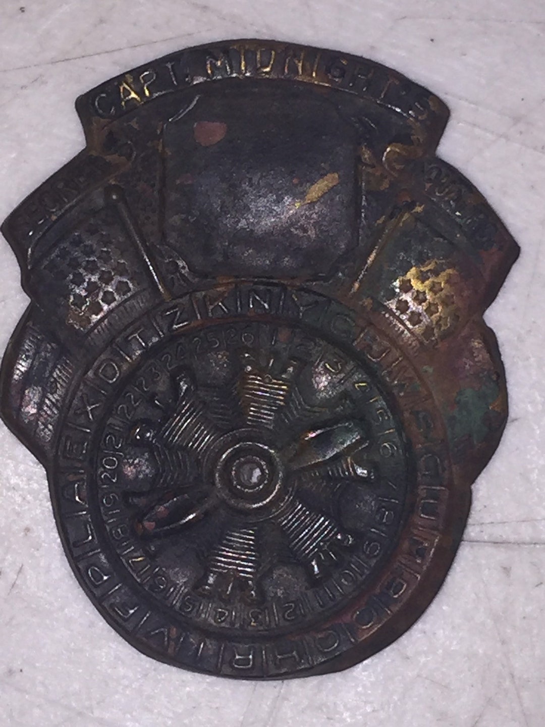 1942 Captain Midnight Decoder Pin/ Badge Antique Ovaltine Premium Capt ...