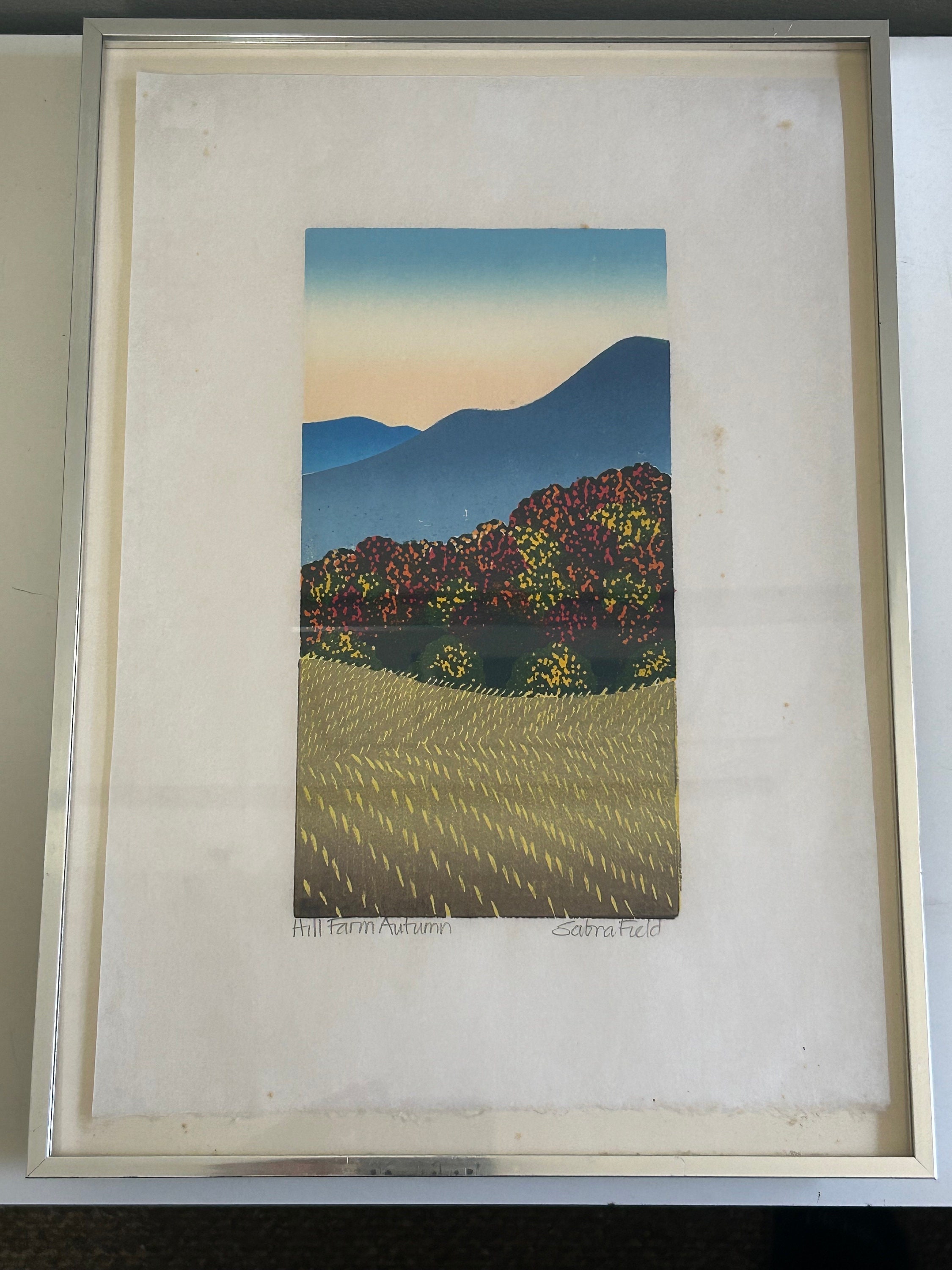 Sabra Field hill Farm Autumn Signed & Framed Print Vermont Artist ...