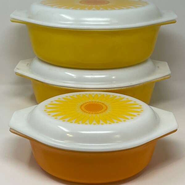 Pyrex Sunflower - Etsy