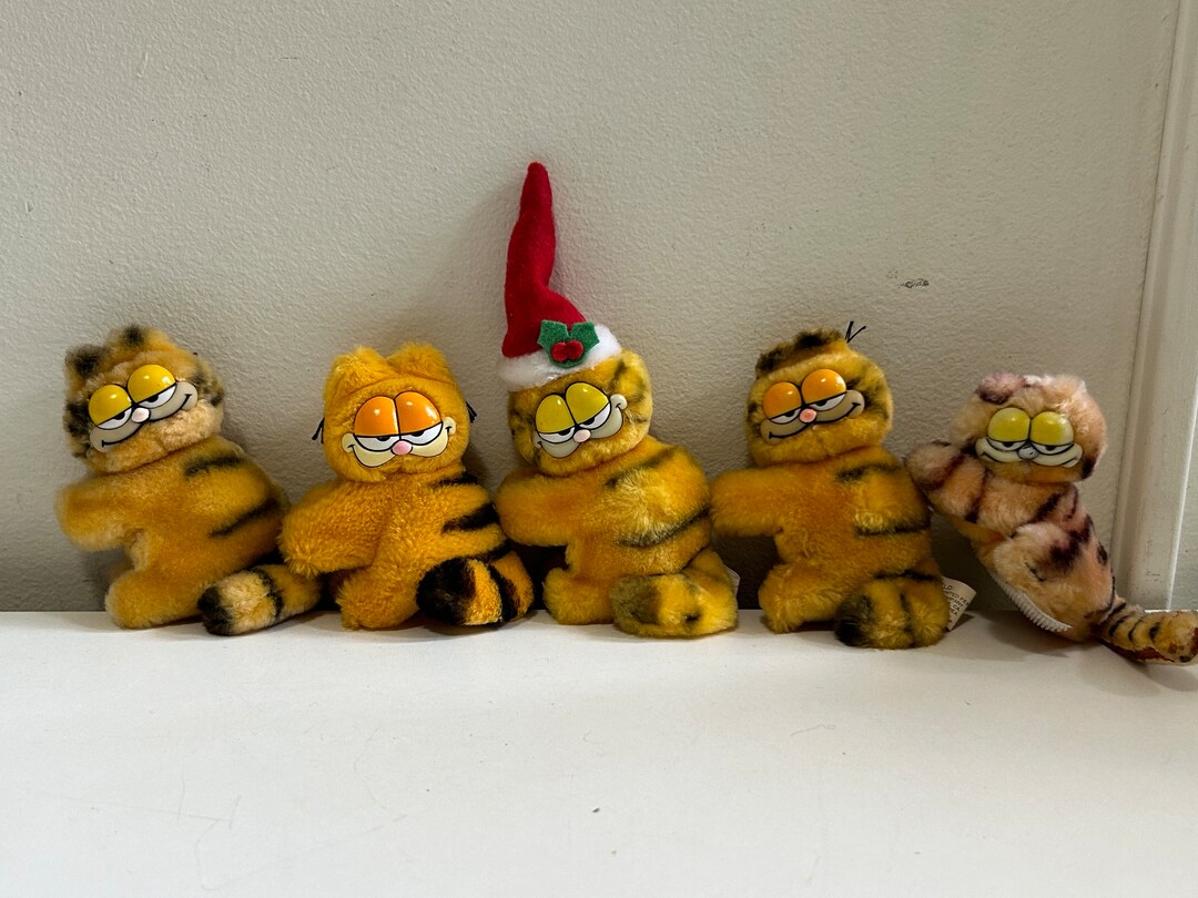 Vintage Garfield Gripper Grabber Plush Figures - Christmas Decoration ...