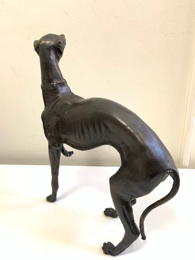 12 Bronze Grey Hound Italian Greyhound Statue Walking Dog - Etsy