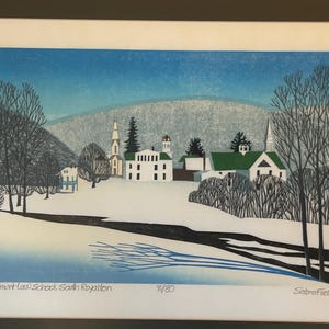 Sabra Field “vermont Law School, South Royalton” Signed, Numbered Print ...