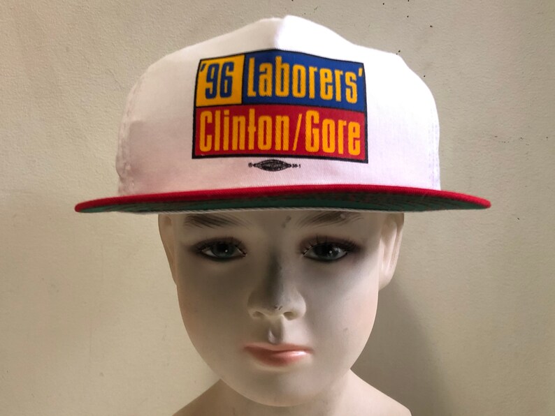 1996 Bill Clinton Campaign Hat; ‘96 Laborers’ Clinton/ Gore NEW Vintage ...
