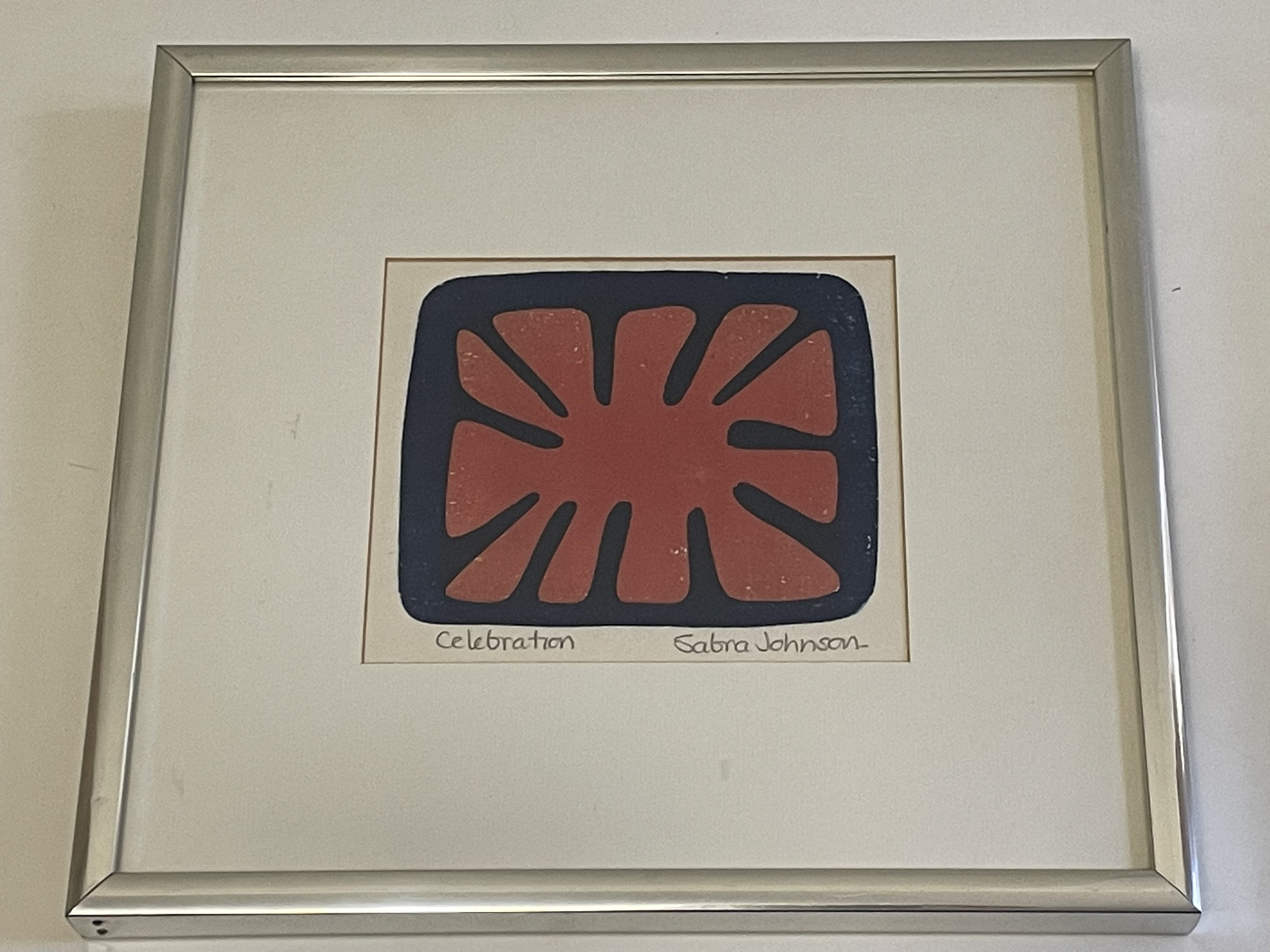 Sabra johnson Field celebration Signed & Framed Abstract Print Listed ...