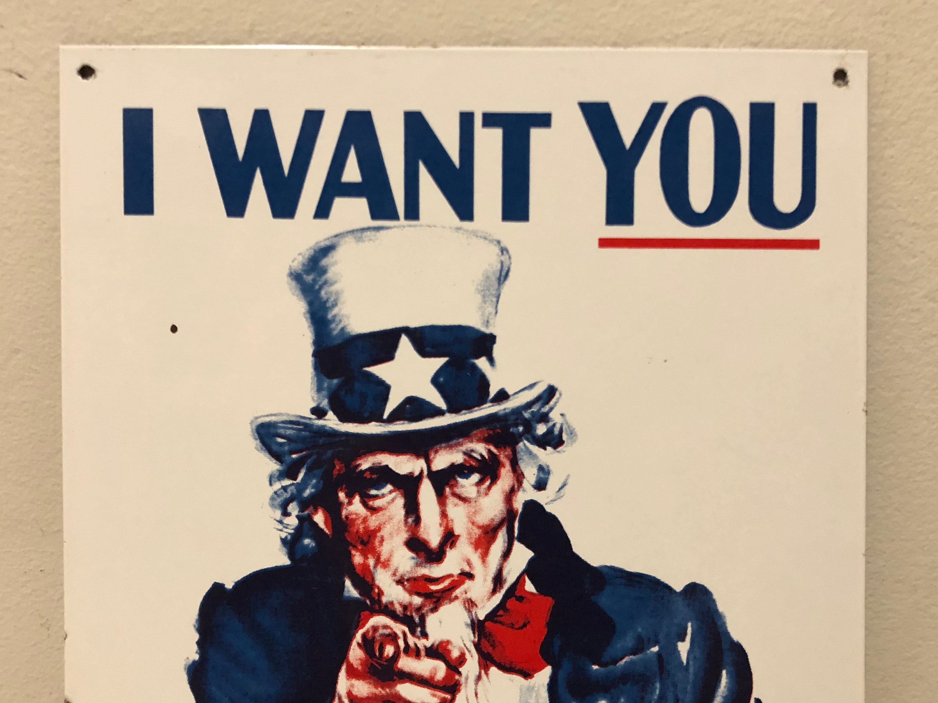 Uncle Sam Porcelain Sign I Want You... for the US Army | Etsy