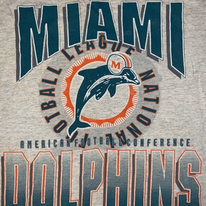 Vintage NFL Miami Dolphins AFC T Shirt / Heathered Gray Artex ...