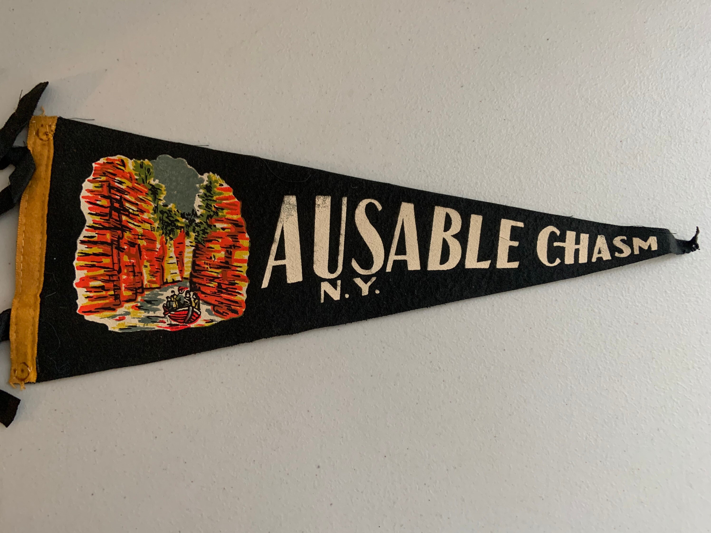 Ausable Chasm NY; Vintage Souvenir Pennant - 14.5” X 5.75” New York - Etsy