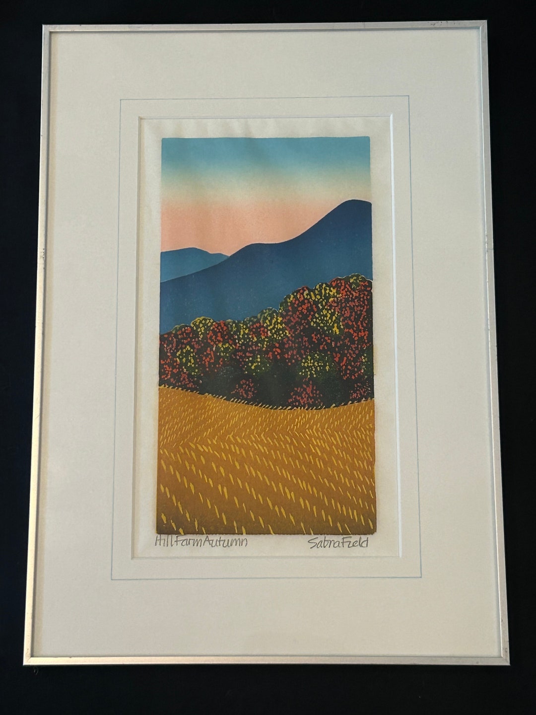Sabra Field hill Farm Autumn Signed & Framed Print Vermont Artist ...