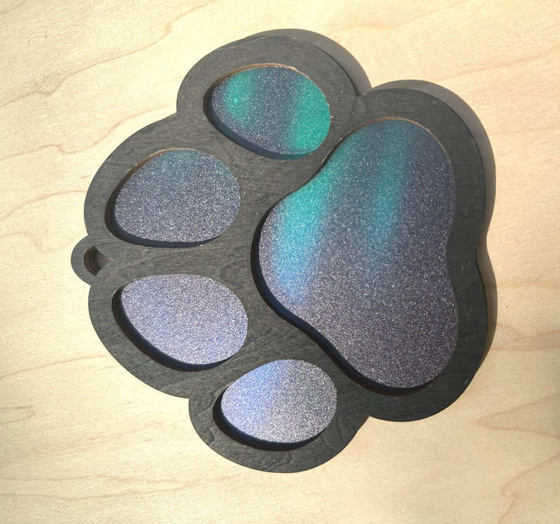 Dog Paw Sun Catcher, Northern Lights - Etsy
