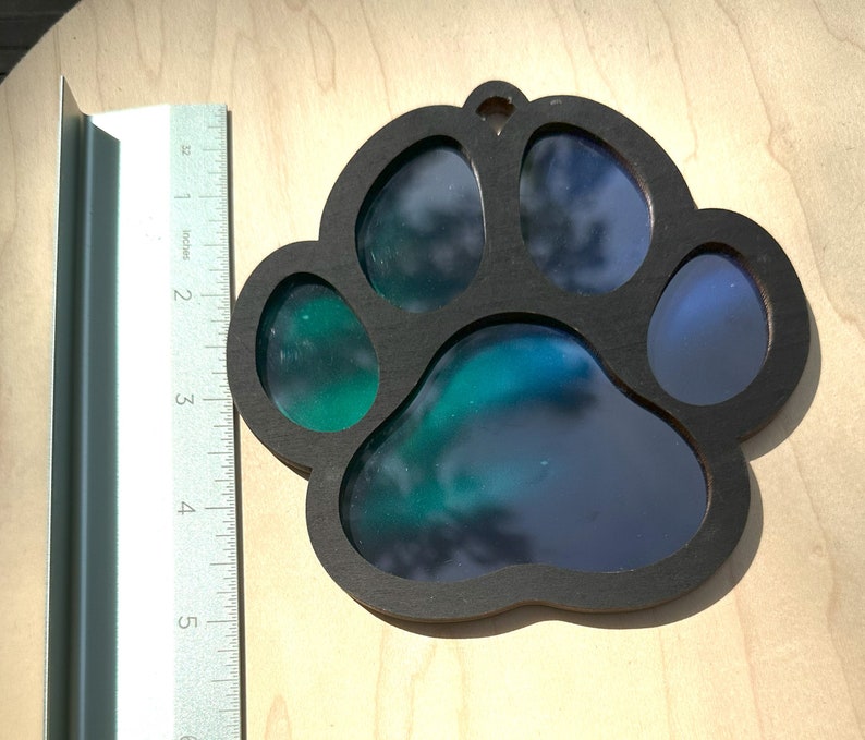 Dog Paw Sun Catcher, Northern Lights - Etsy