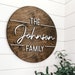 Personalized Round Family Wall Sign, Personalized 3D Wood Sign ...