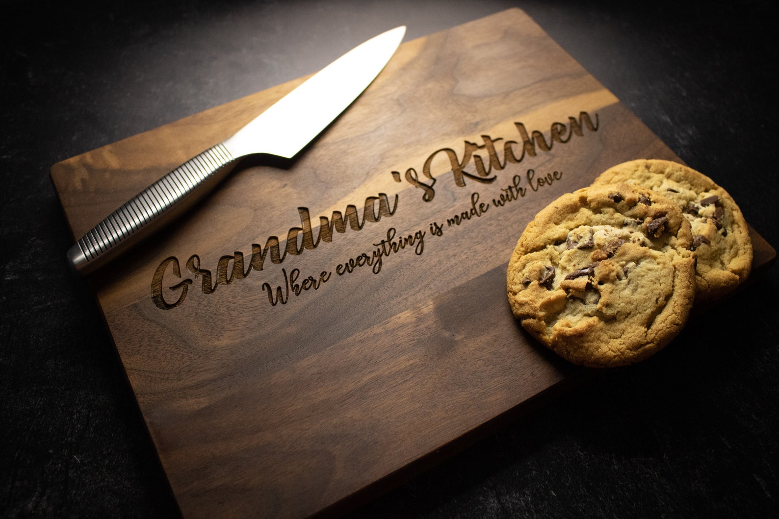 Personalized Walnut Cutting Board Engraved Wood - Etsy