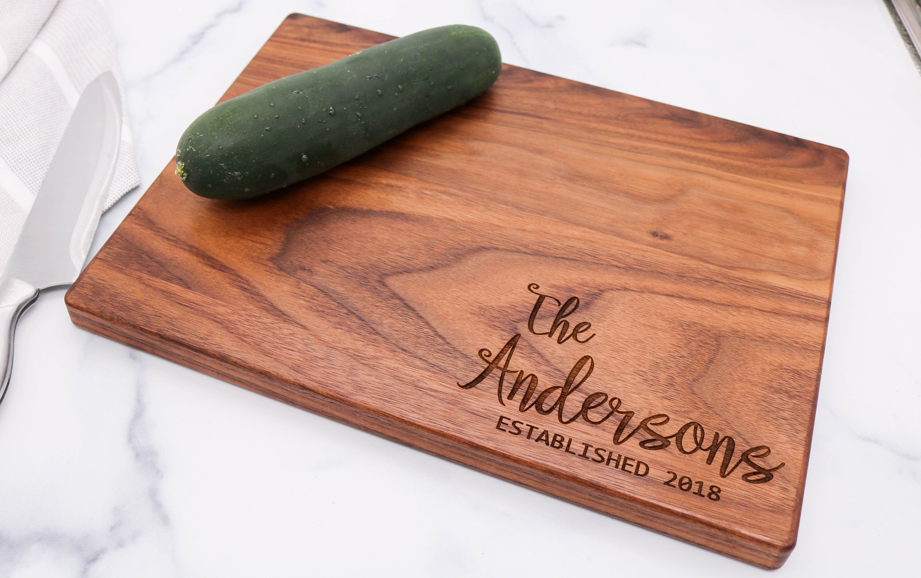 Personalized Wood Cutting Board Engraved Wedding Gift | Etsy