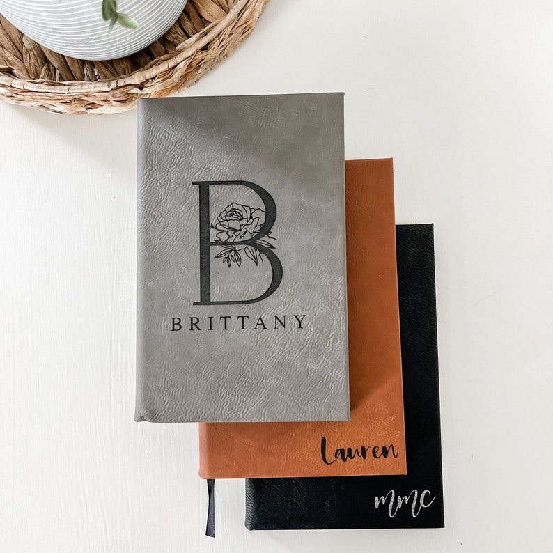 Personalized Laser Engraved Leather Journal | Woman's Laser Engraved ...