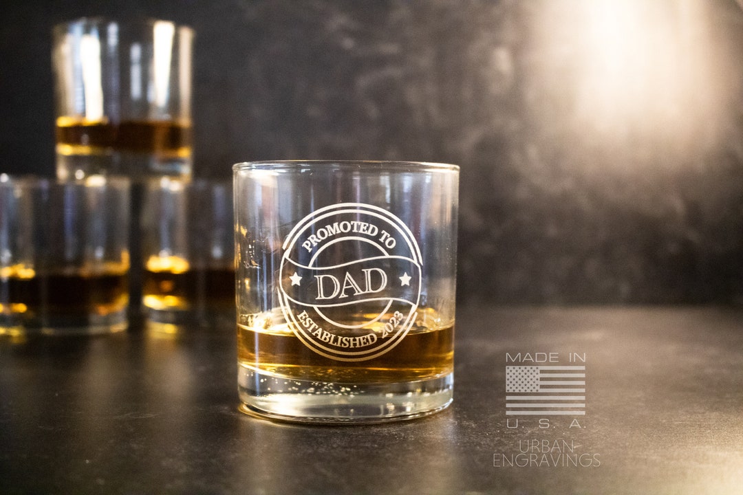 Best Dad Etched Glass Rocks Glass | on the Rocks Glass | New Father ...