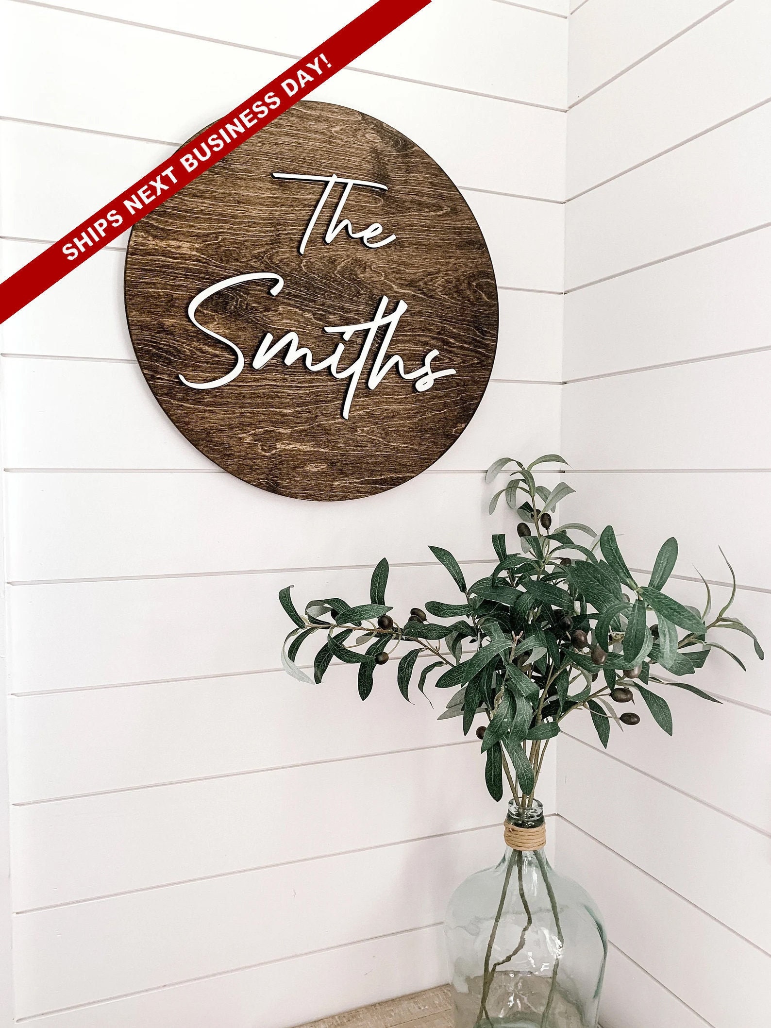 Personalized Round Family Wall Sign Personalized 3D Wood - Etsy