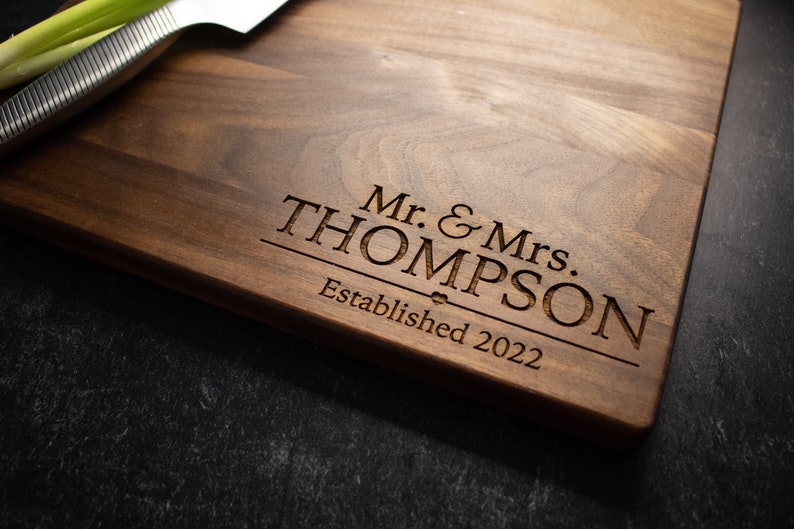 Personalized Wood Cutting Board Engraved Wedding Gift - Etsy