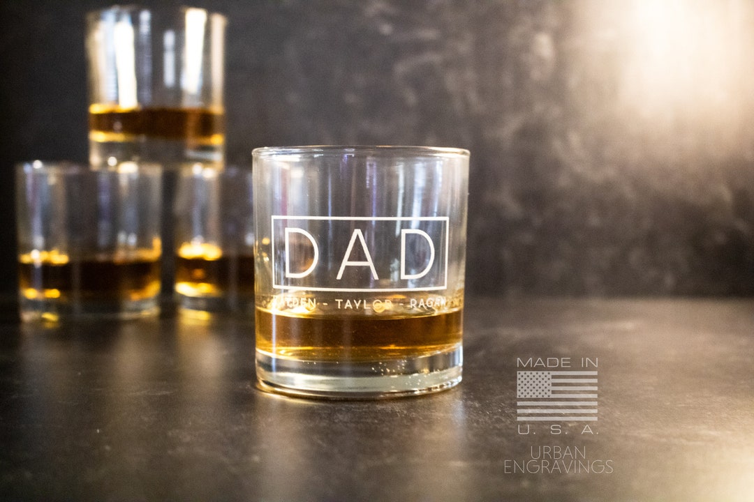 Best Dad Etched Glass Rocks Glass | on the Rocks Glass | New Father ...