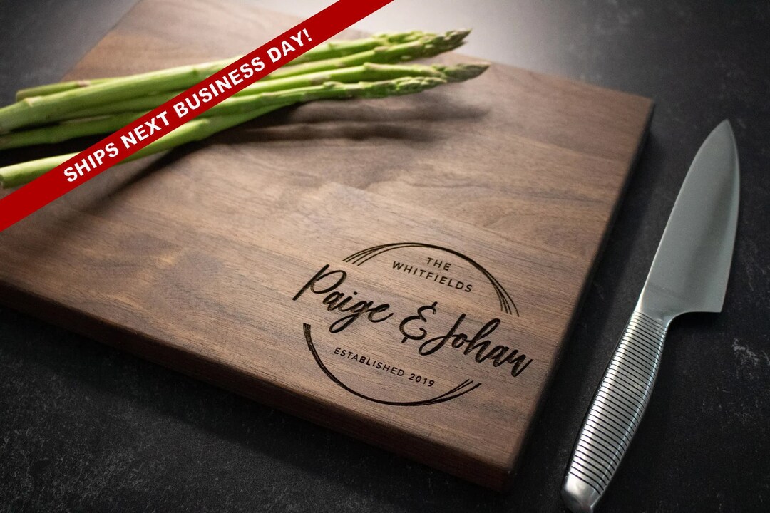 Custom Engraved Cutting Board, Personalized Housewarming Gift, Wedding ...