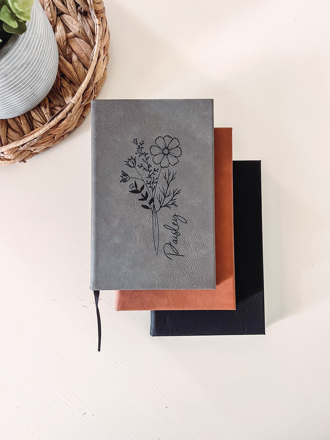 Personalized Birth Flower Journal | Dear Daughter Journal | Memory ...