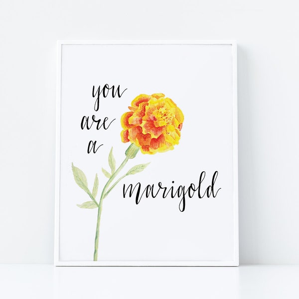 Marigold Print - Etsy