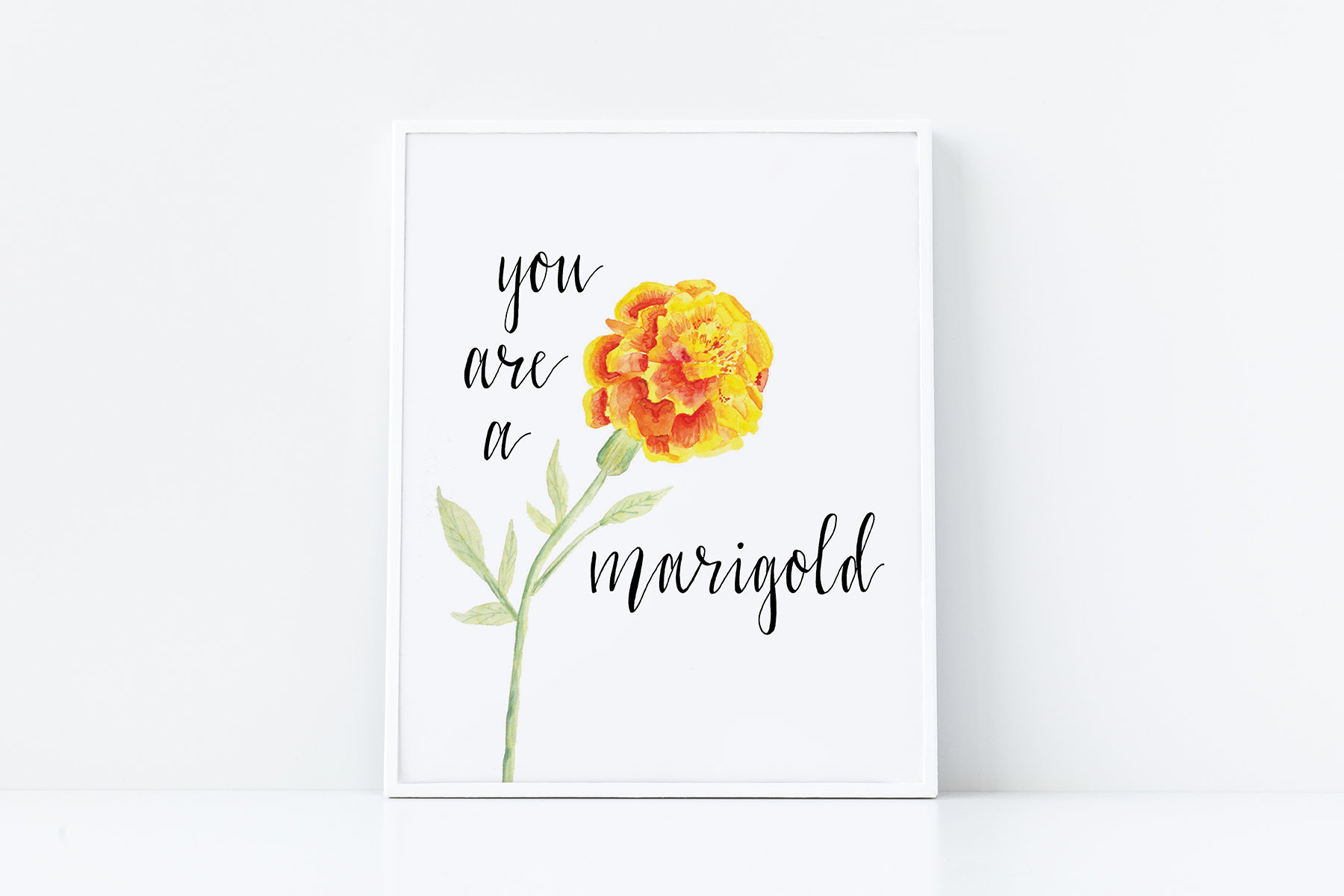 Teacher Gift You Are A Marigold Print Marigold Greeting Card Hand ...