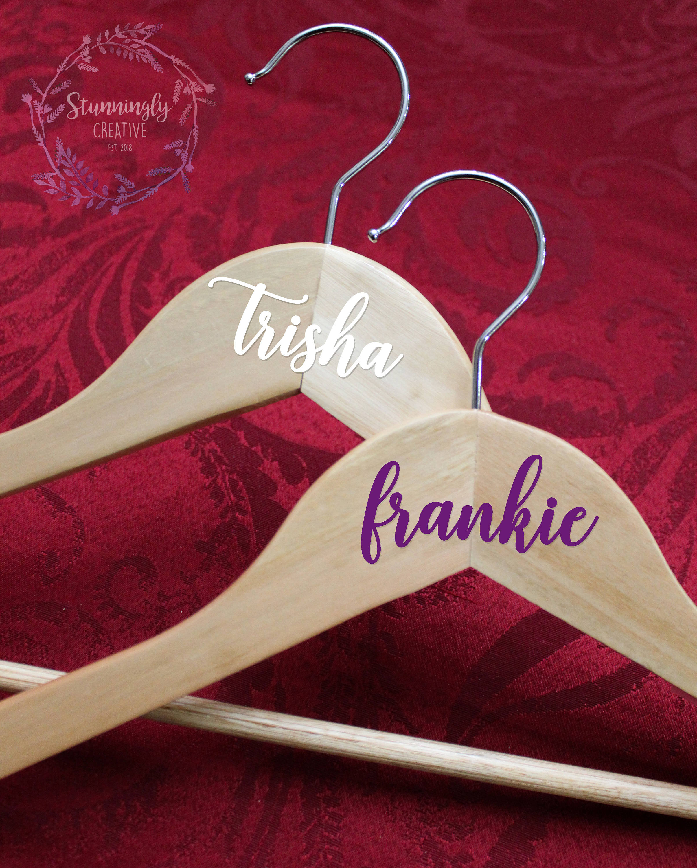 SET OF 9 Name Hangers Bride Hanger Bridesmaid Hanger - Etsy