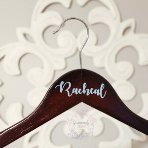 SET OF 9 Name Hangers, Bride Hanger, Bridesmaid Hanger, Personalized ...