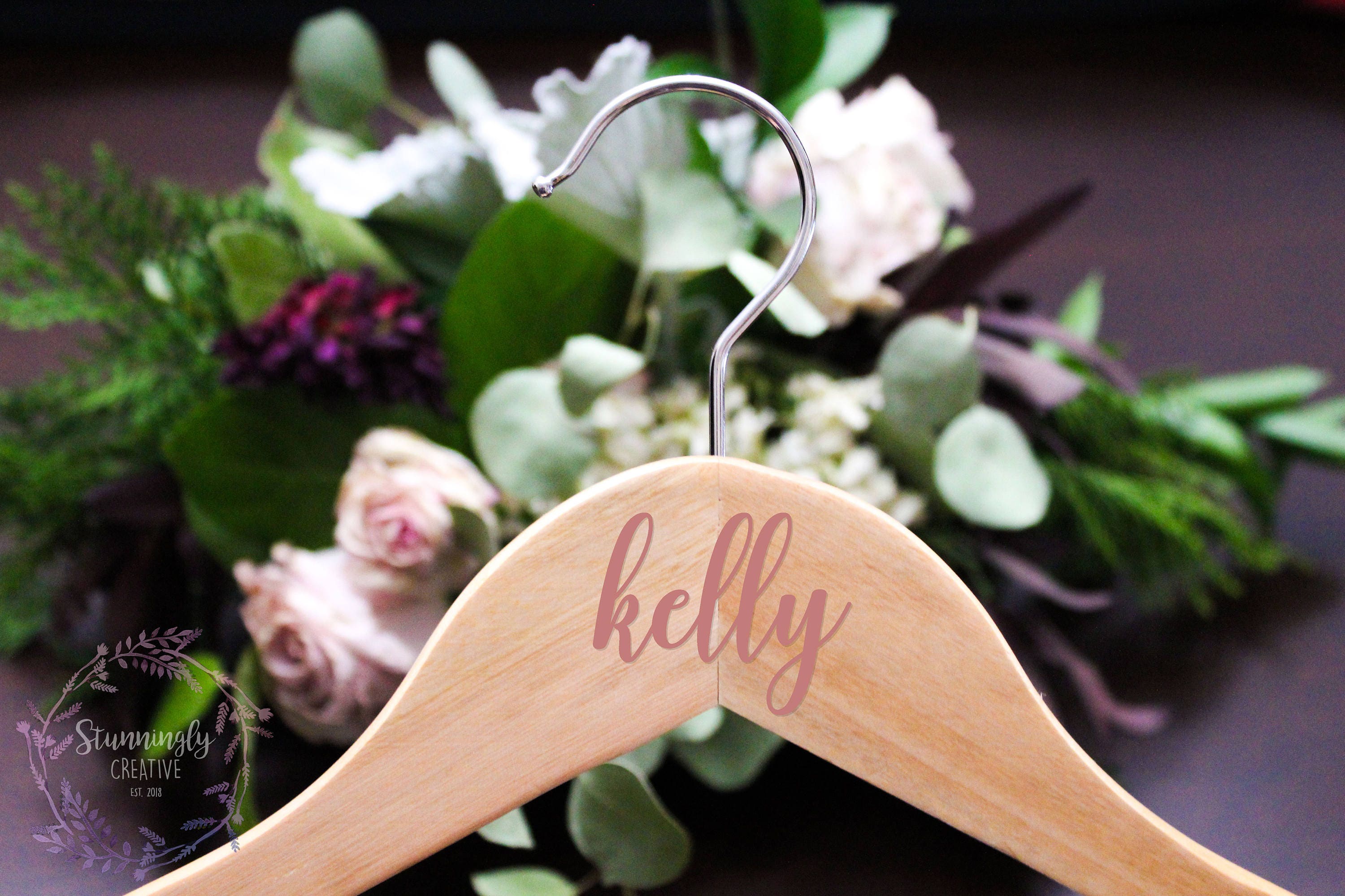 SET OF 9 Name Hangers Bride Hanger Bridesmaid Hanger - Etsy