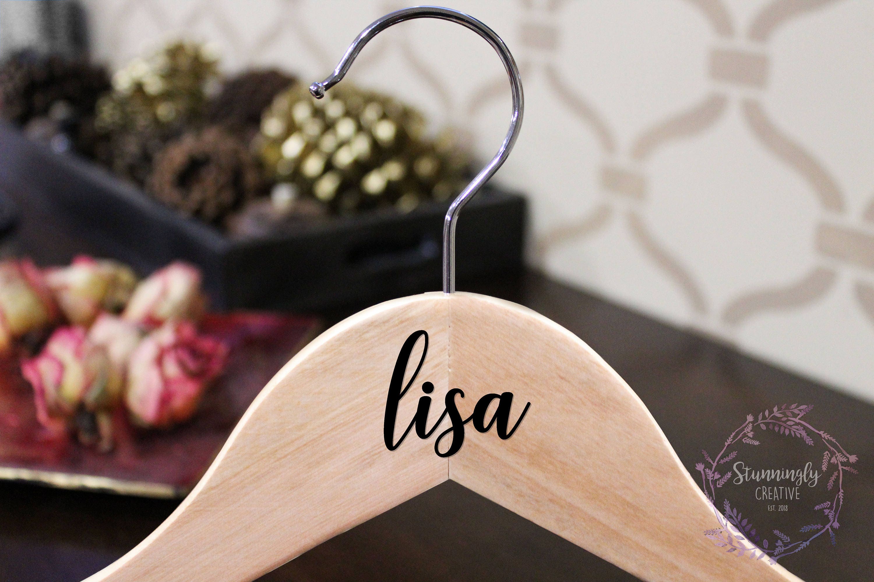 SET OF 9 Name Hangers Bride Hanger Bridesmaid Hanger - Etsy