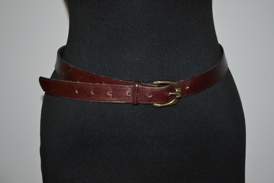 Vintage Etienne Aigner Leather Belt - Etsy