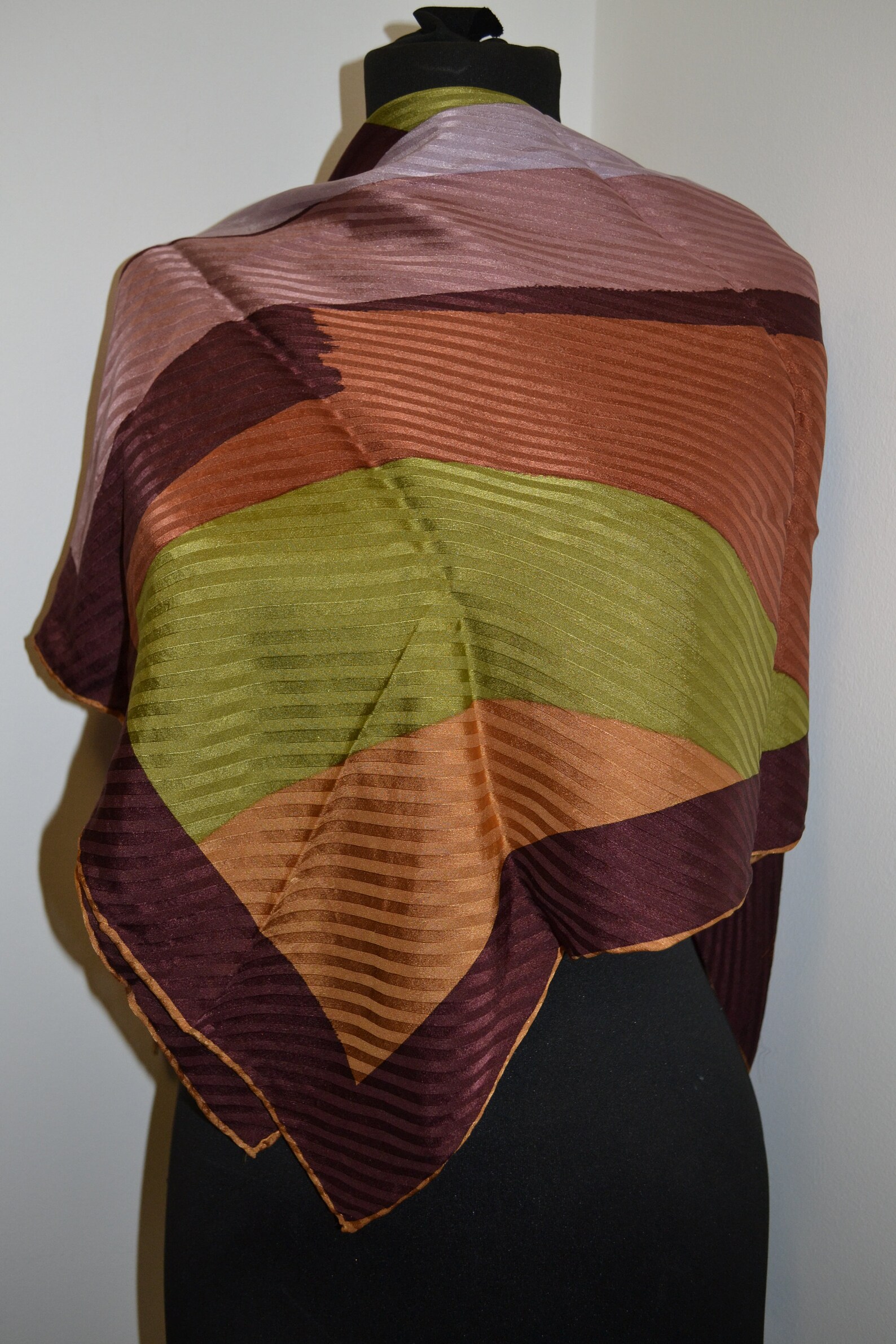 Vintage Patrick Stoffel Silk Scarf - Etsy