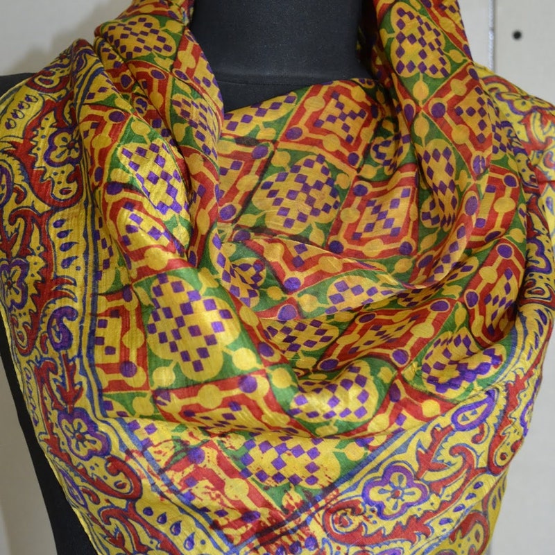 Indian Silk Scarf - Etsy