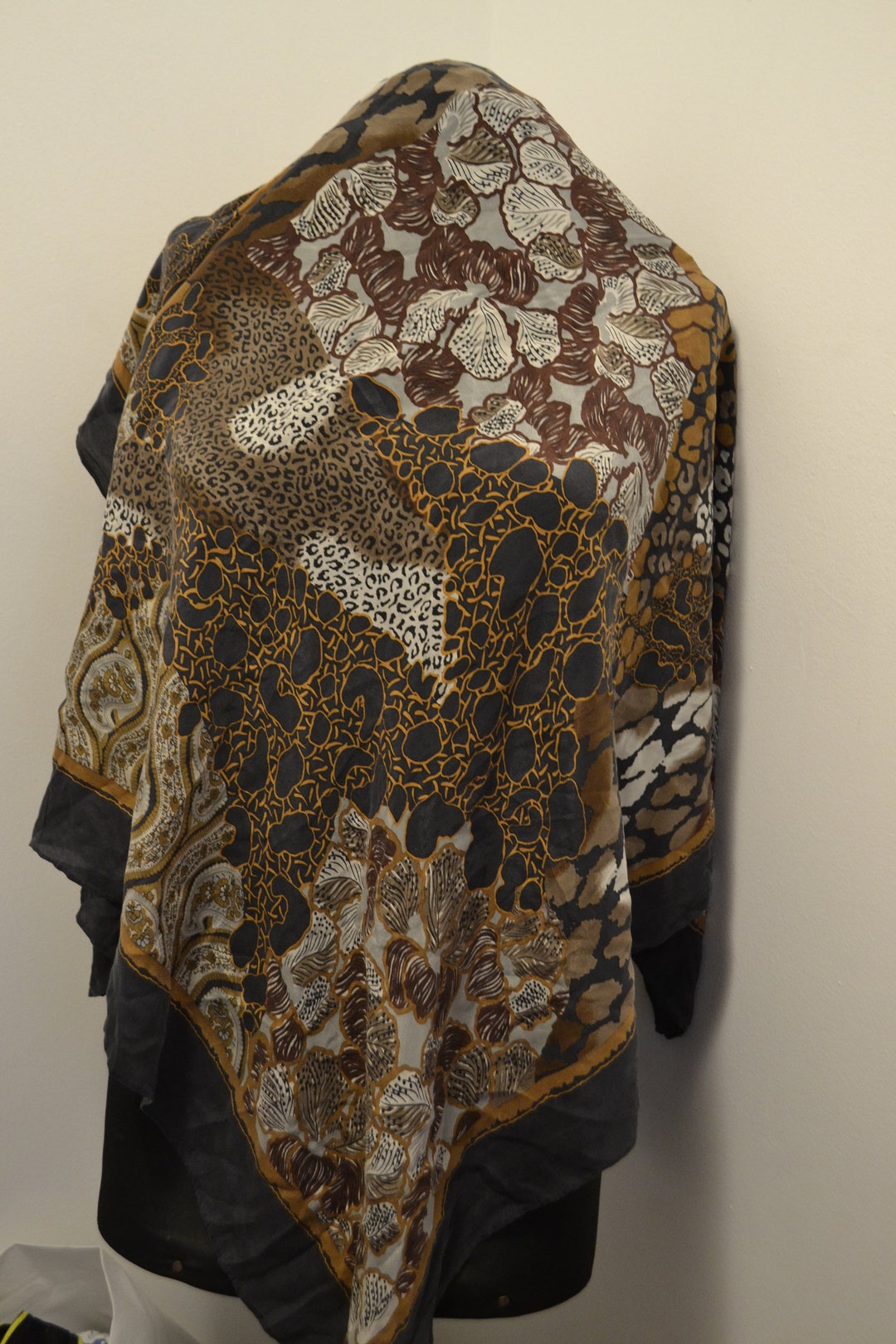 Vintage Loredano Silk Scarf - Etsy