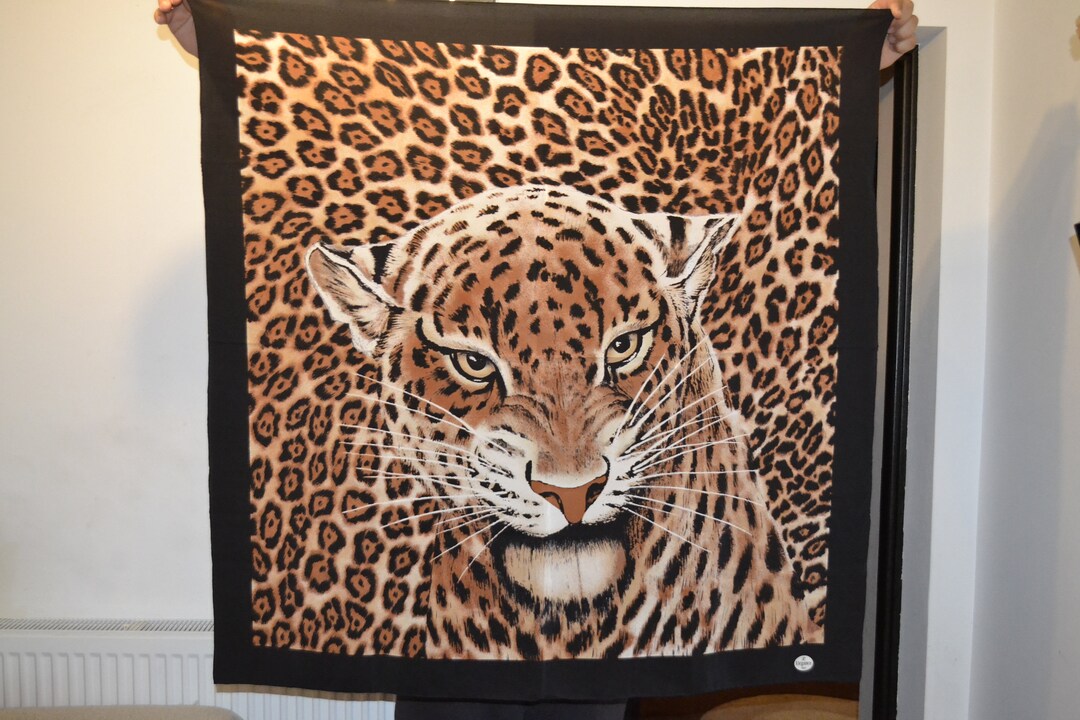 Vintage Elegance Paris Silk Scarf , Tiger Print - Etsy