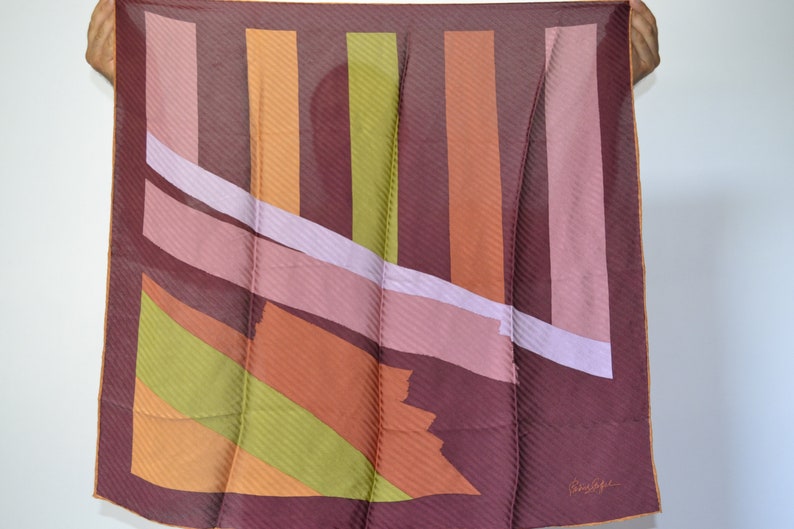 Vintage Patrick Stoffel Silk Scarf - Etsy