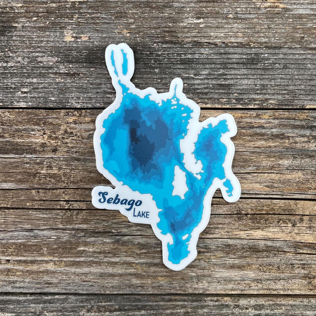 Sebago Lake Sticker | Maine Sticker | Lake Sticker | Waterbottle ...