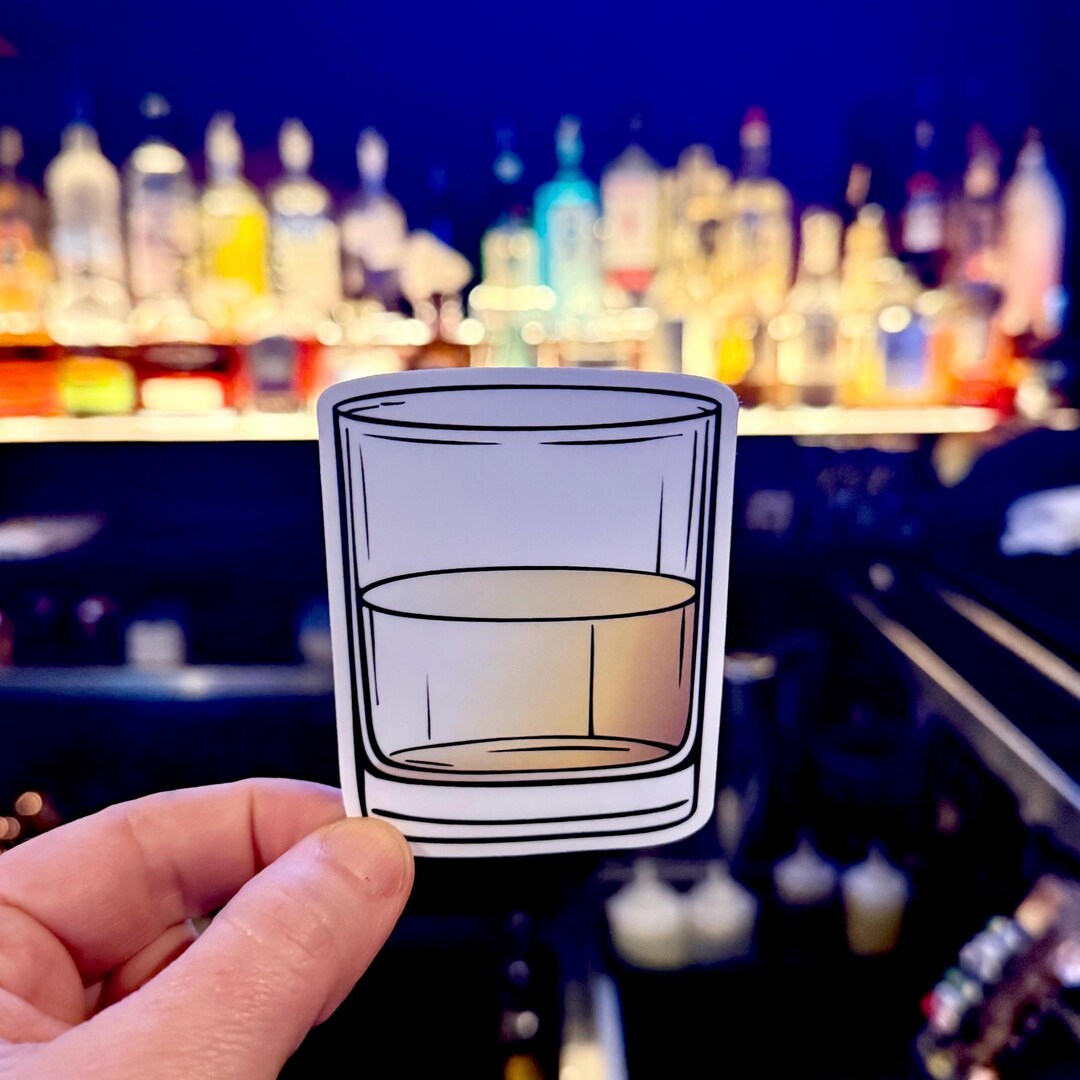 Whiskey Sticker, Whiskey Neat Decal, Cocktail and Happy Hour Sticker ...