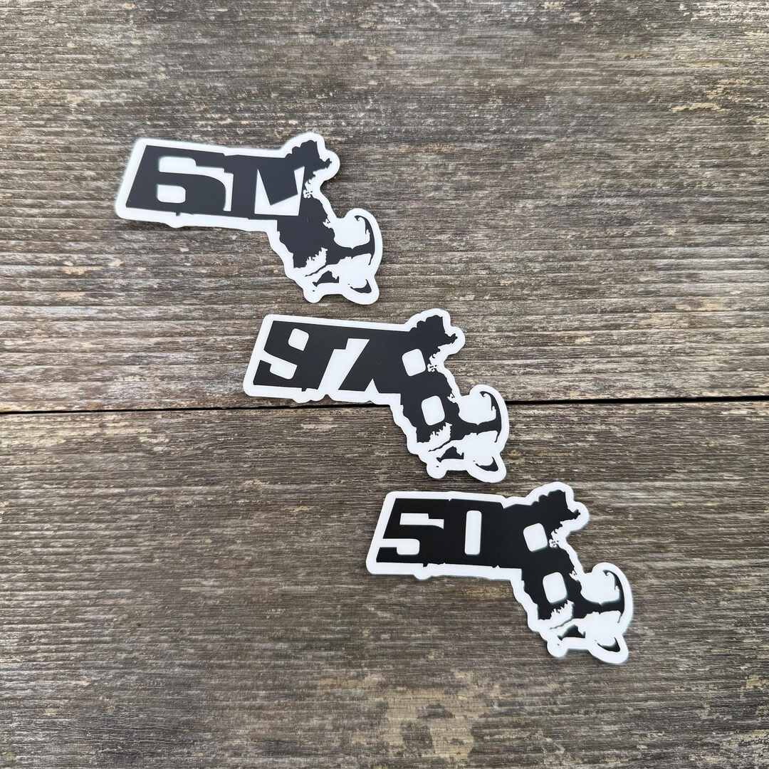 Massachusetts Sticker | MA State Sticker | Area Code 508 617 978 ...