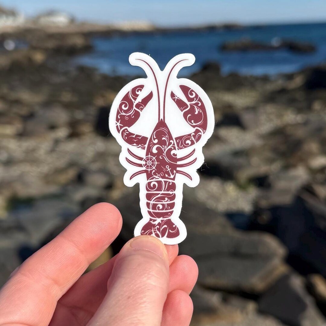 Maine Lobster Sticker | Maine Sticker | Decorative Nautical Lobster ...