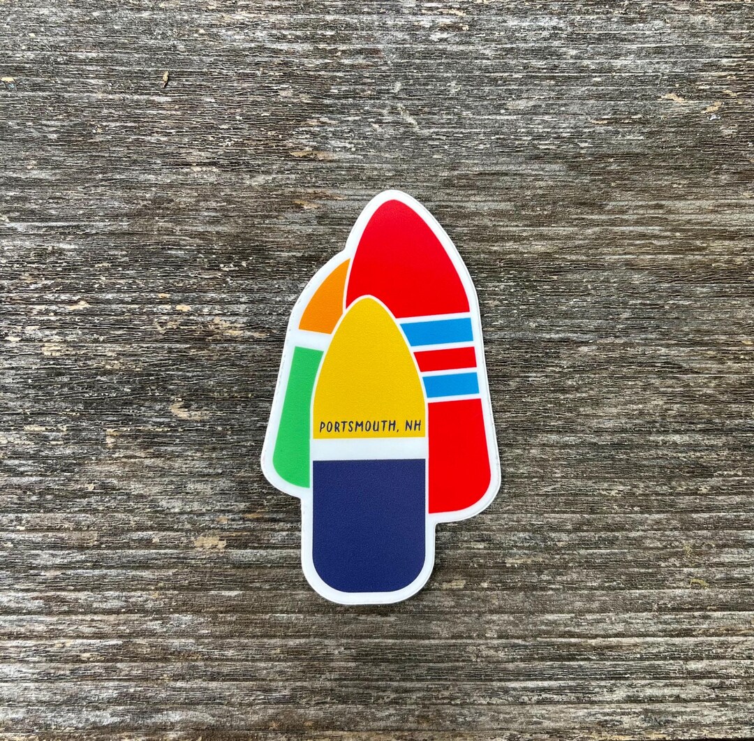 Portsmouth, NH Sticker Buoy Sticker Waterbottle, Laptop, Snowboard ...