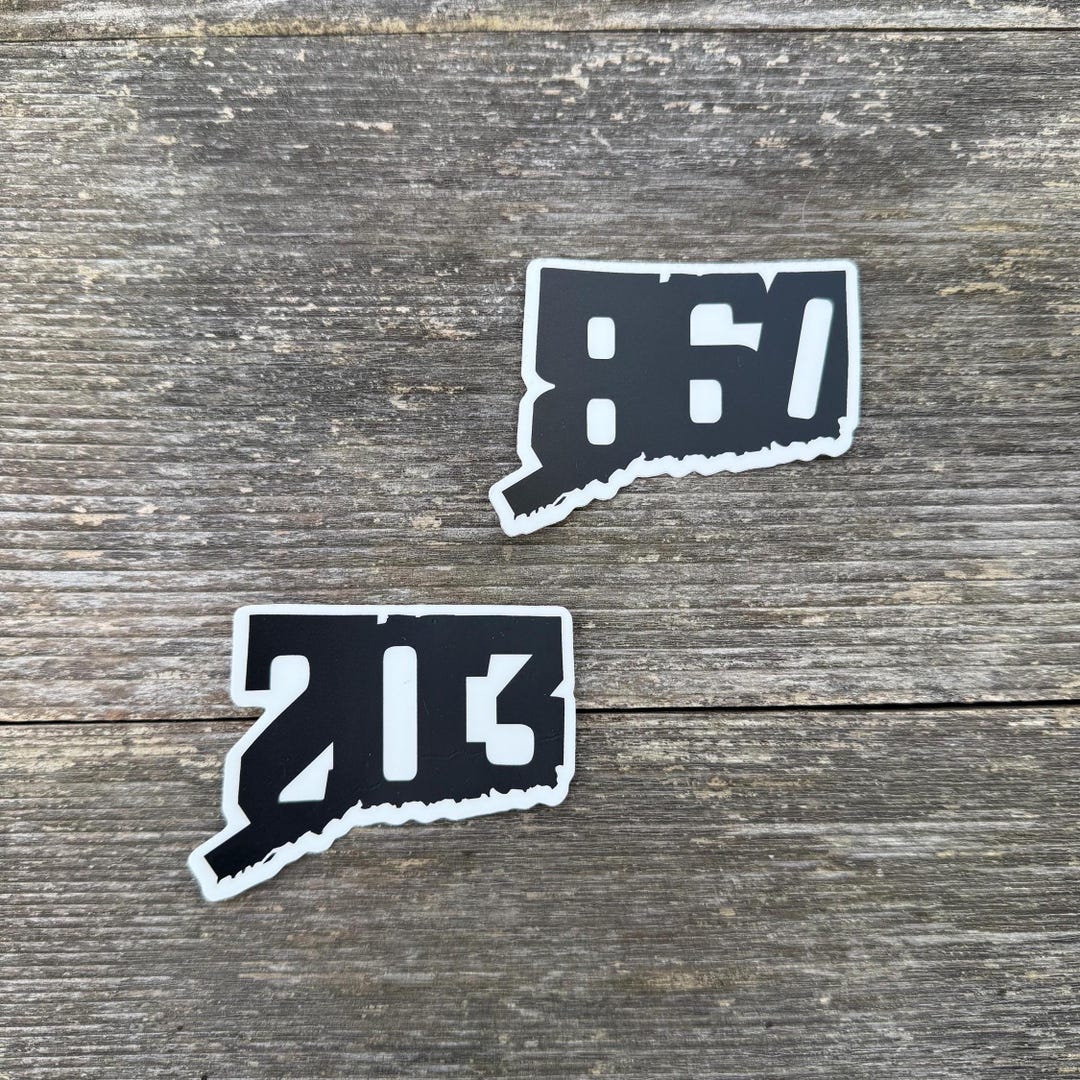 Connecticut Sticker | CT State Sticker | Area Code 203 860 | State ...