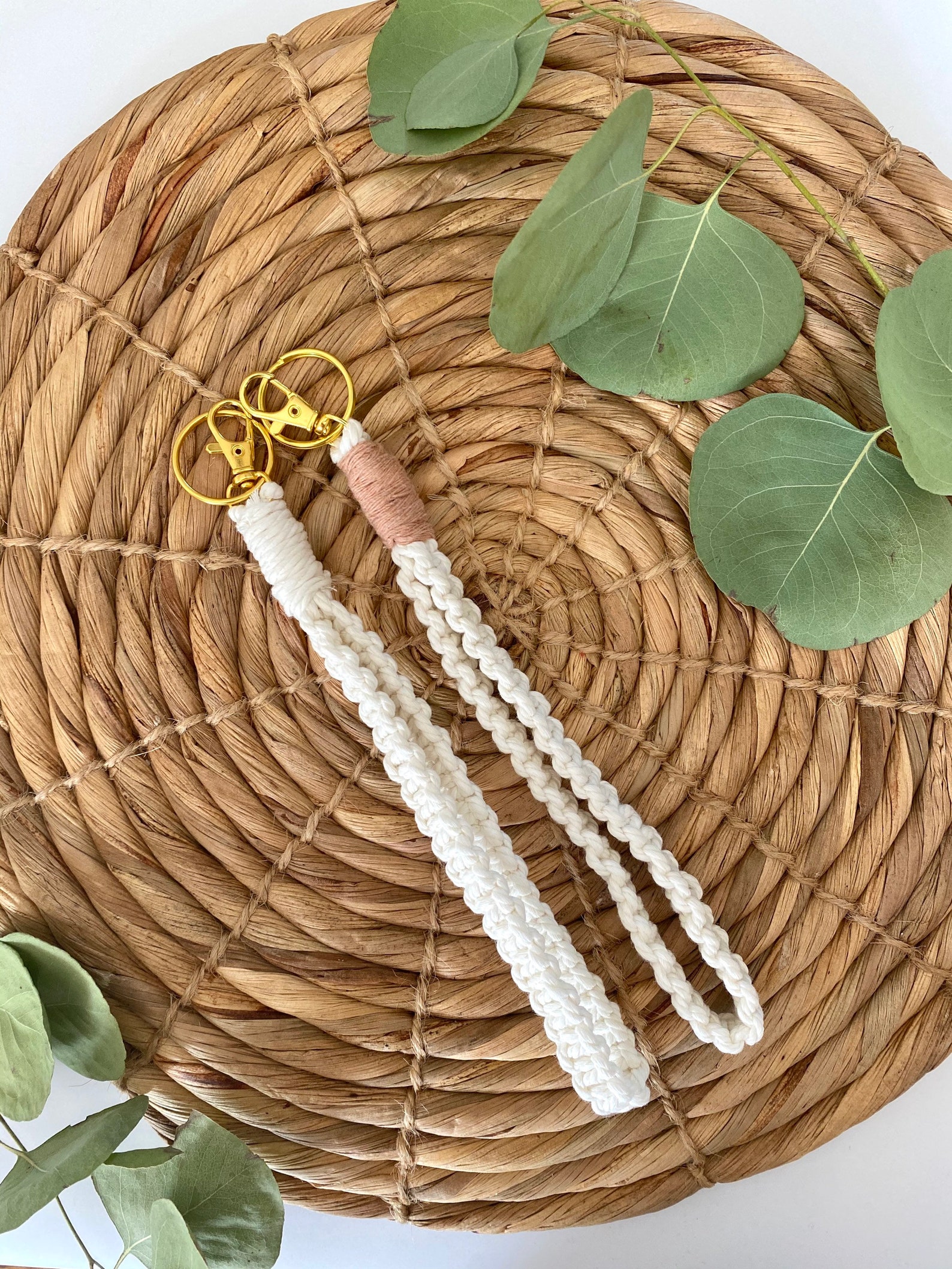 Macrame Lanyard 8 Inches Long. Keep Your Keys From Getting - Etsy