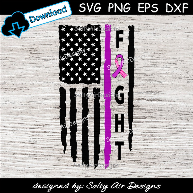 Mast Cell Activation Syndrome Fight Flag Digital Cut File - MCAS ...