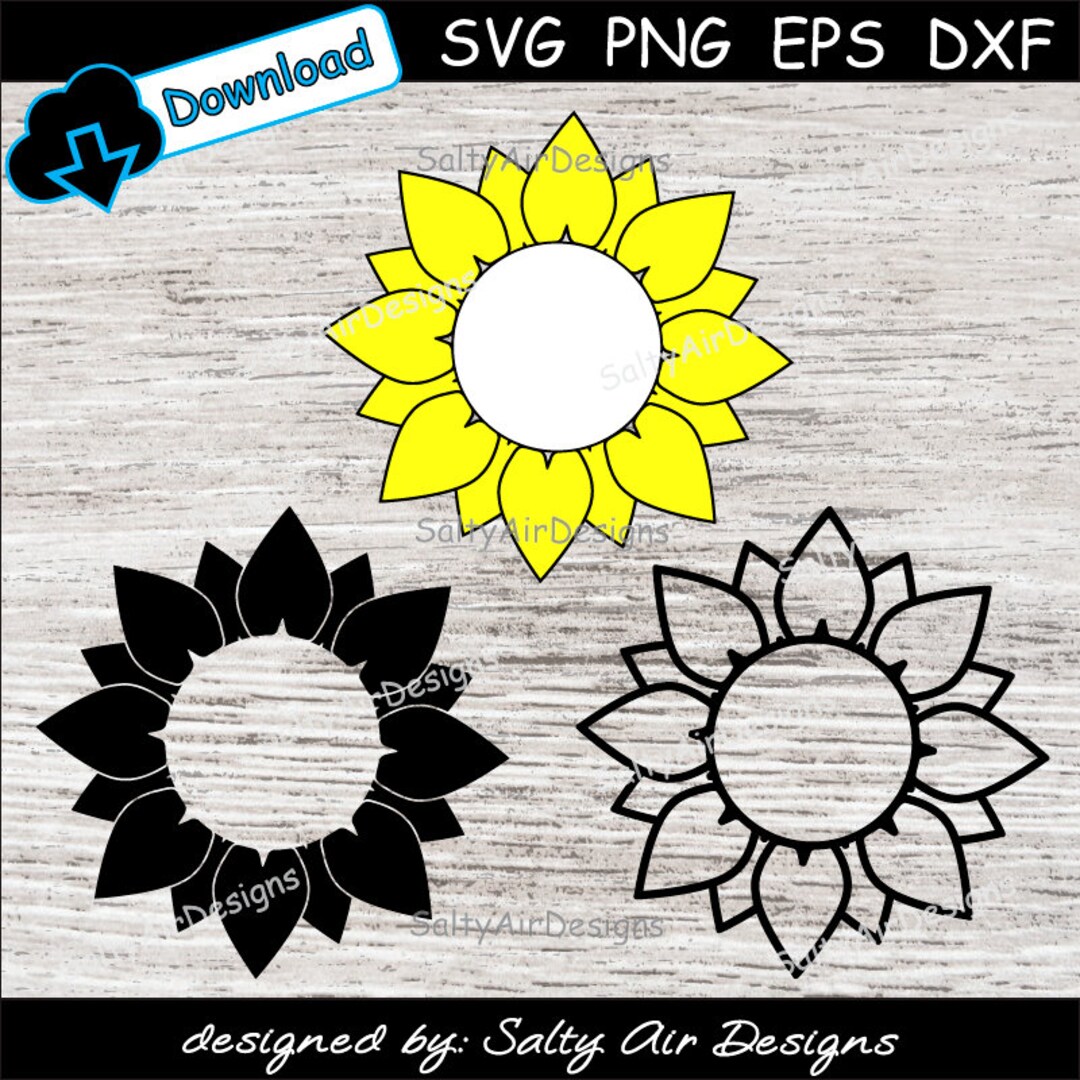 Flower Bundle Cut Files - Sunflower Outline - Flowers - Sunflower - Eps ...