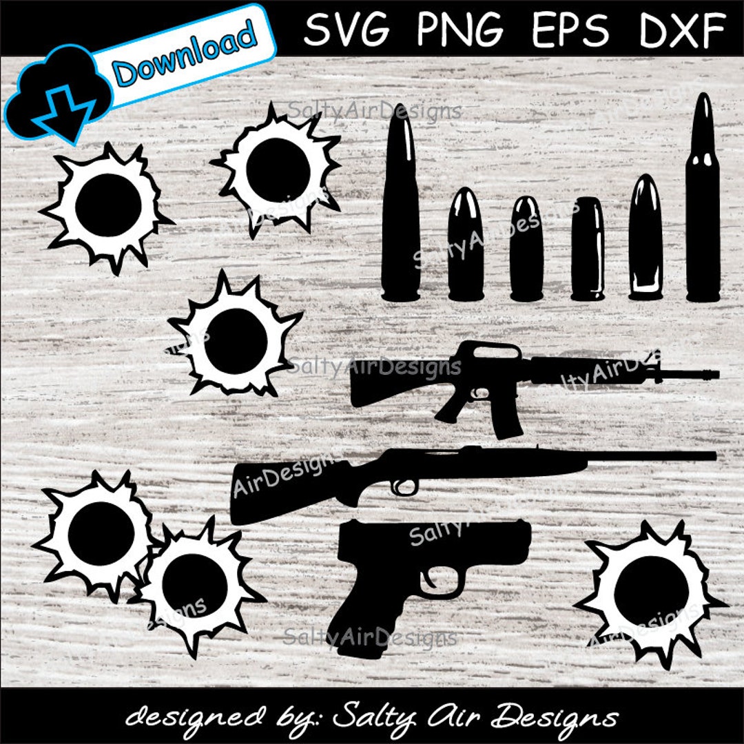 Weapons Cut Files Bundle Digital File SVG DXF EPS - Etsy