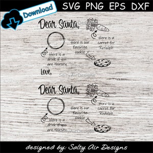 Dear Santa Christmas Tray - Santa Tray Christmas Eve - Santa Cookie ...